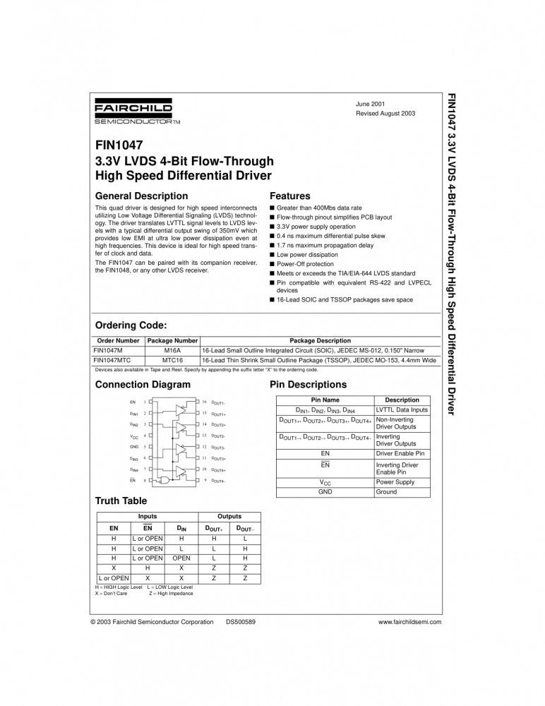 FIN1047 datasheet page 2