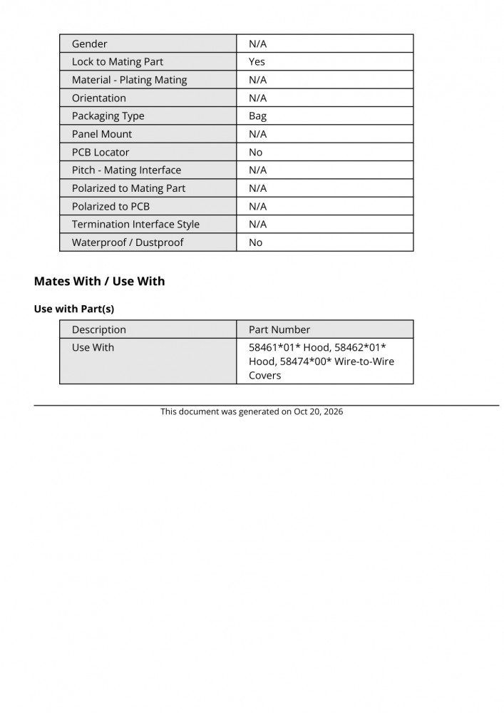 MOLEX 585500000 technical document preview, page 3