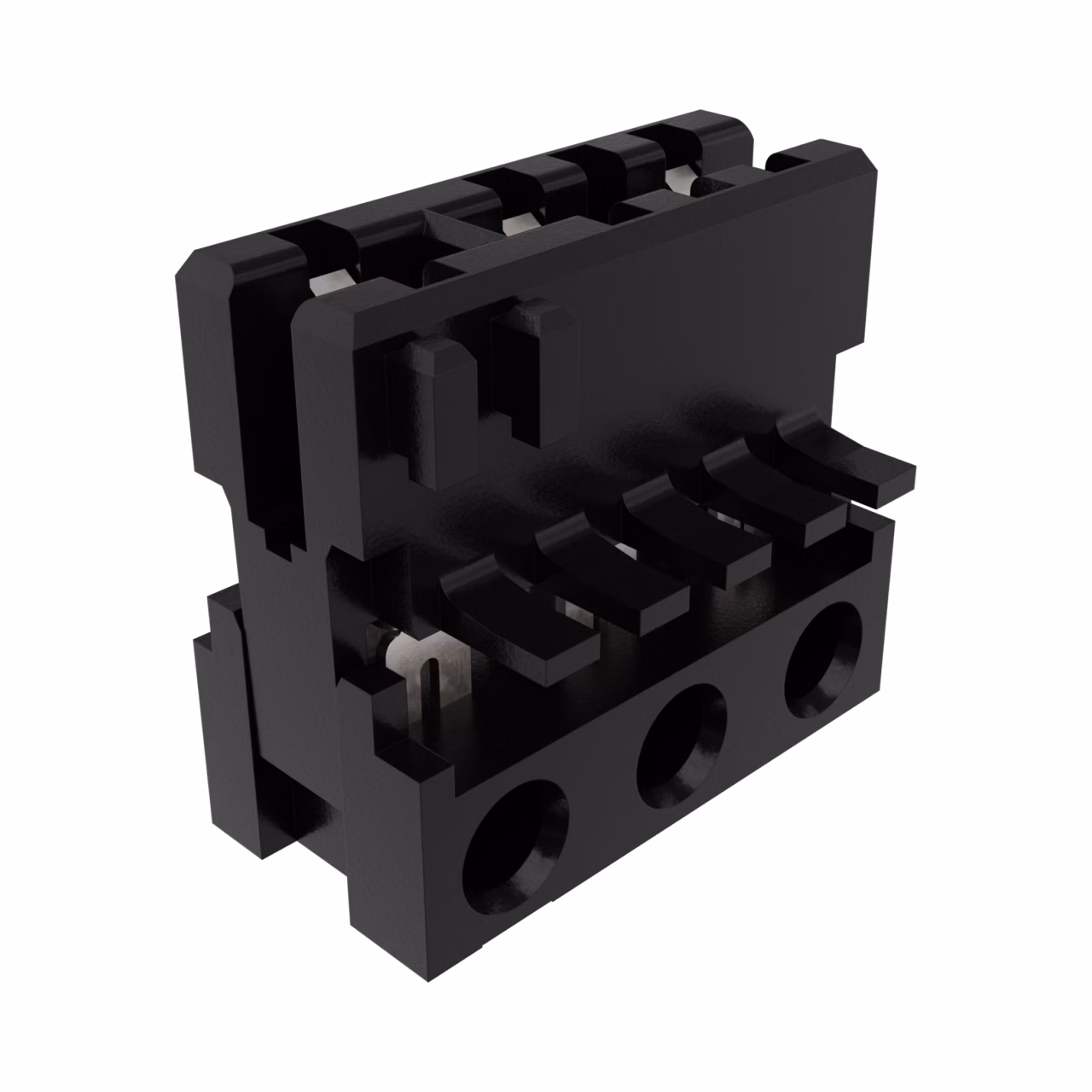 5.00mm Pitch Appli-Mate RAST Power Female Connector, 3 Circuits, Positions C, D, E and F Removed, Open Endwalls, Polarizing Rib Between Circuits 1 and 2, Glow-Wire Capable for sale