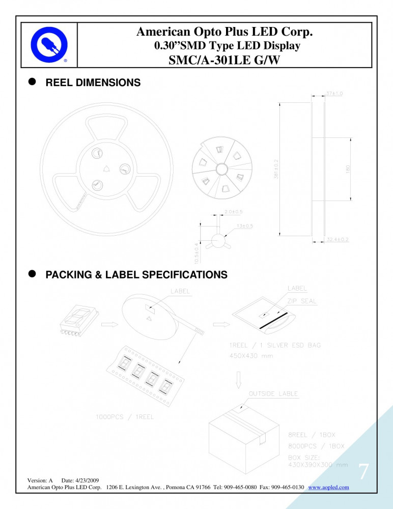 SMA301LE technical document page 7