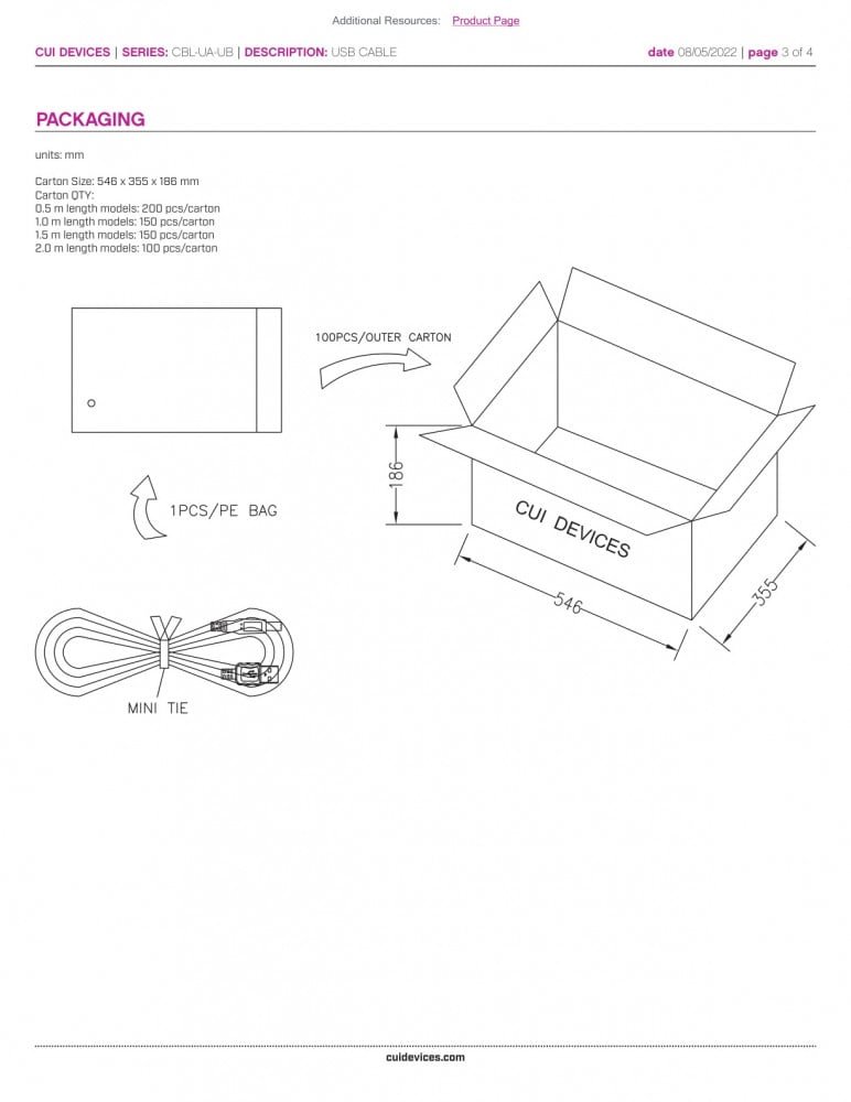 CBL-UA-UB-10BT technical document page 3