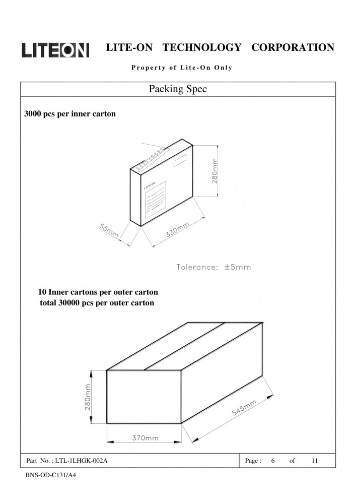 LTL-1LHGK-002A datasheet page 7