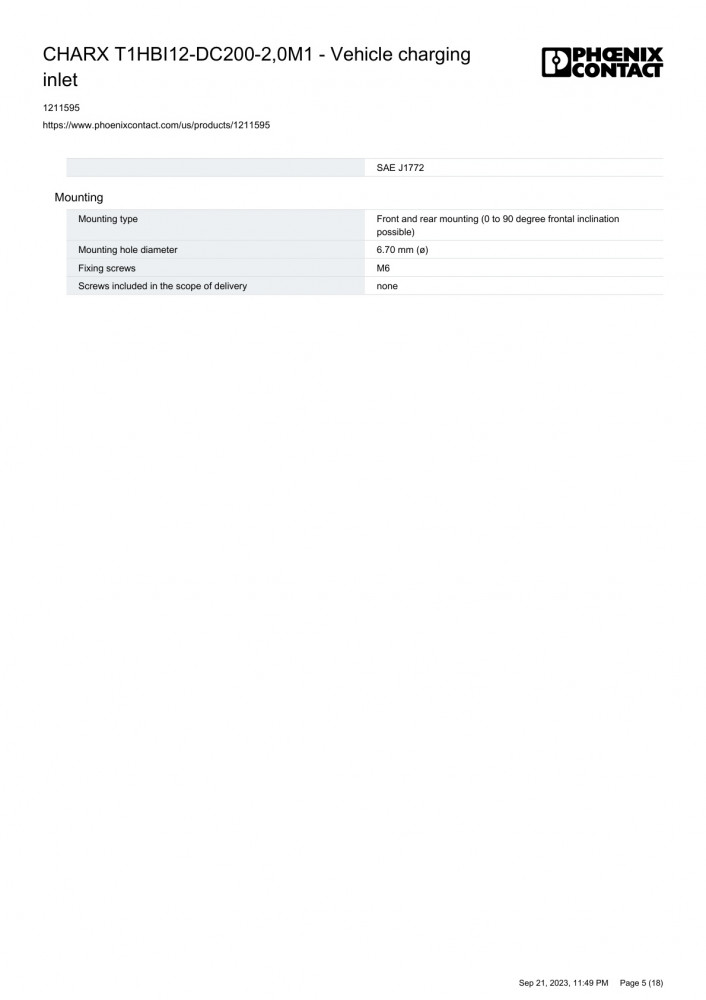 Phoenix Contact 1211595 technical document page 5