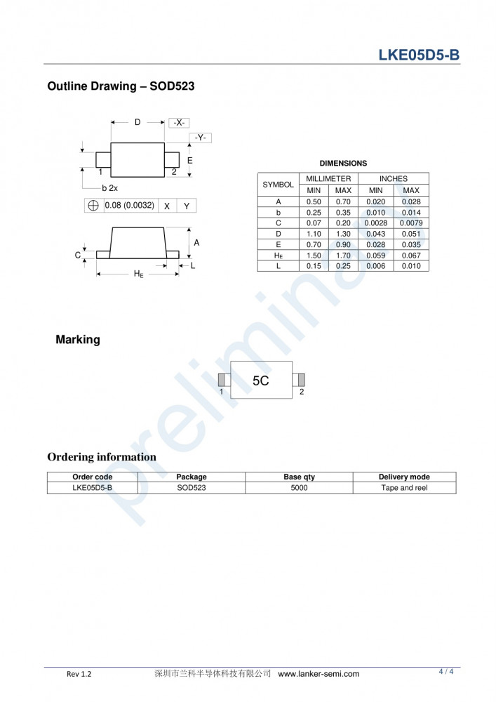 LKE05D5-B datasheet page 4