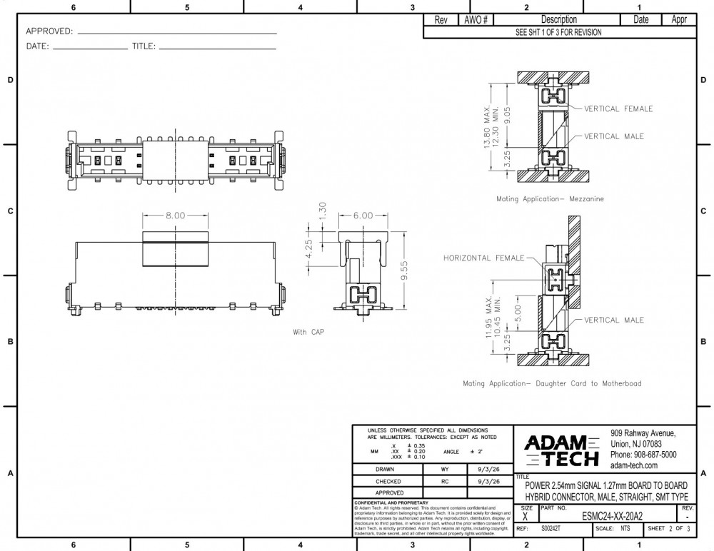ADAM TECH ESMC24-XX-20A2 drawing, page 2