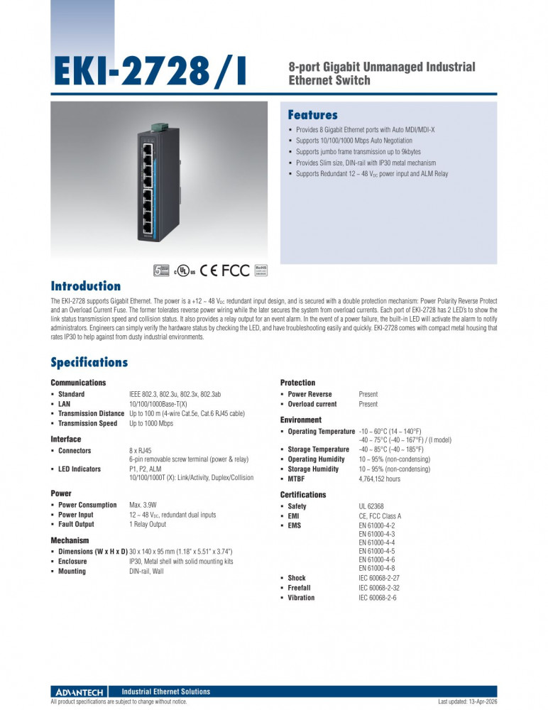 EKI-2728I technical document, page 1