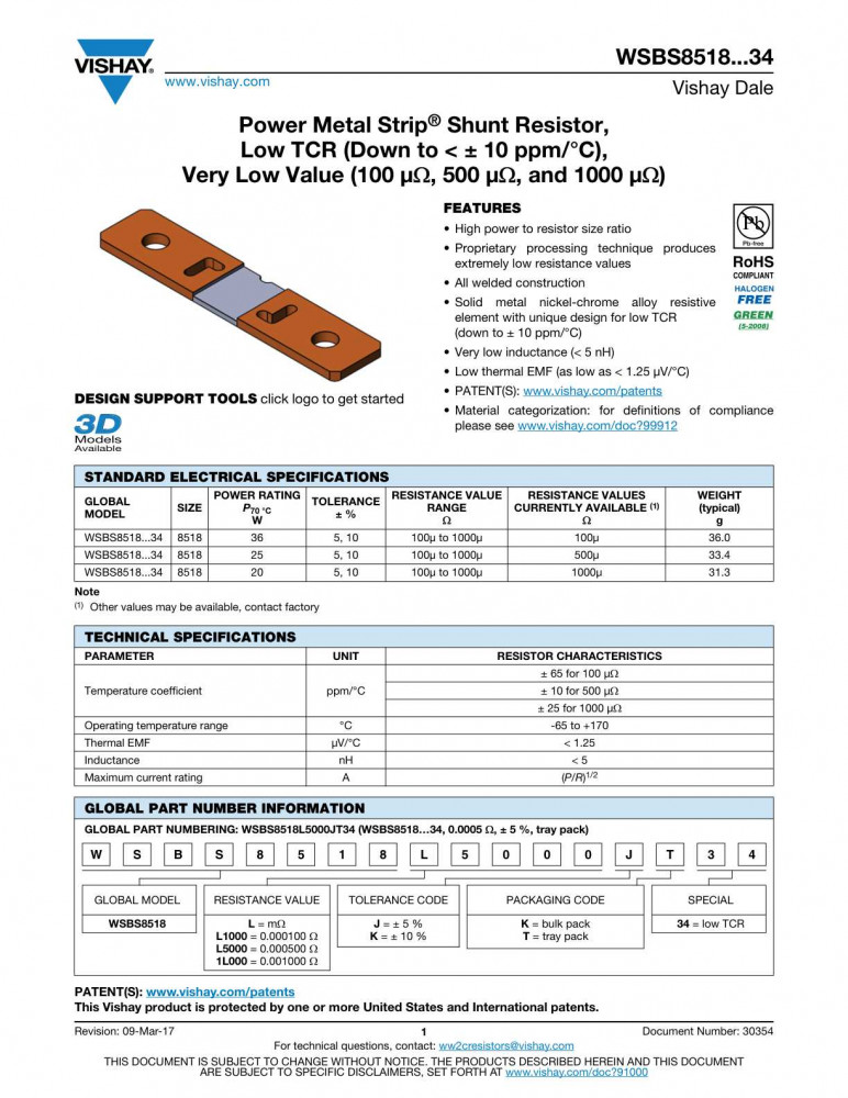 WSBS8518 technical document page 1