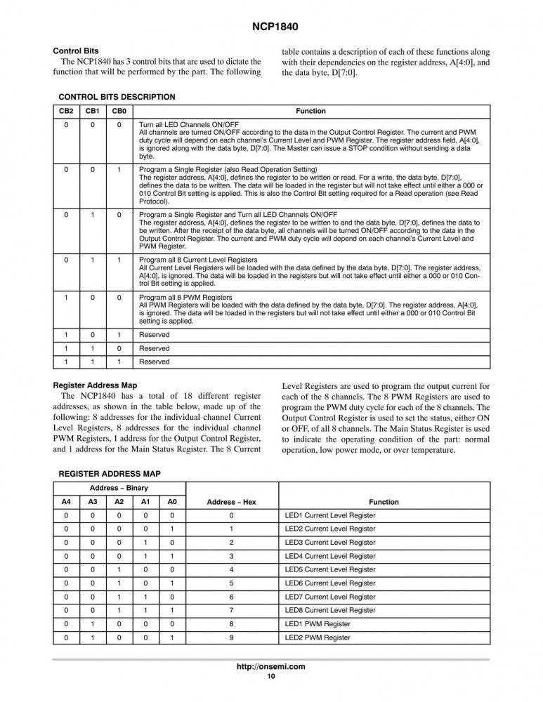 NCP1840 datasheet page 10