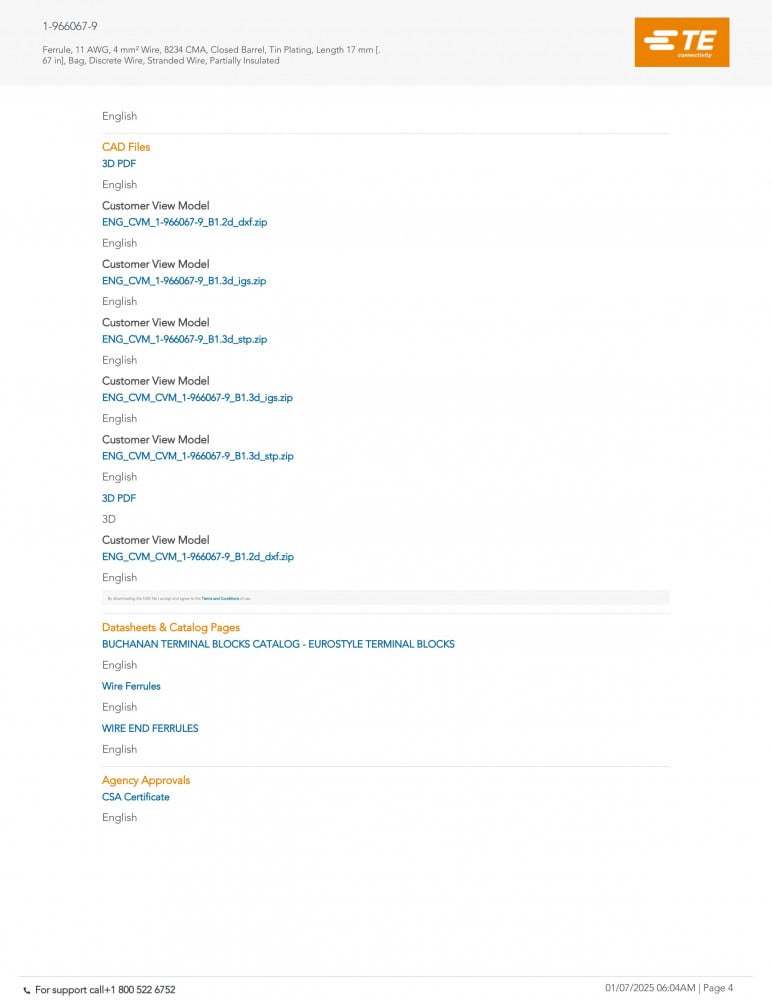 TE Connectivity 1-966067-9 technical document page 4