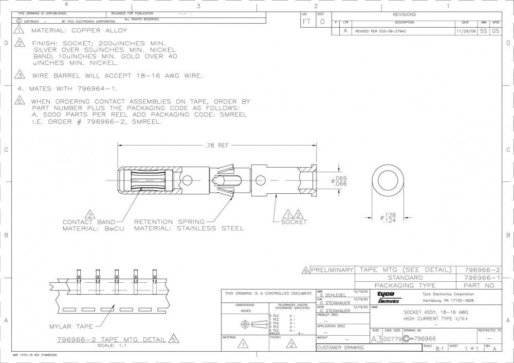 TE Connectivity 796966-1 technical drawing preview