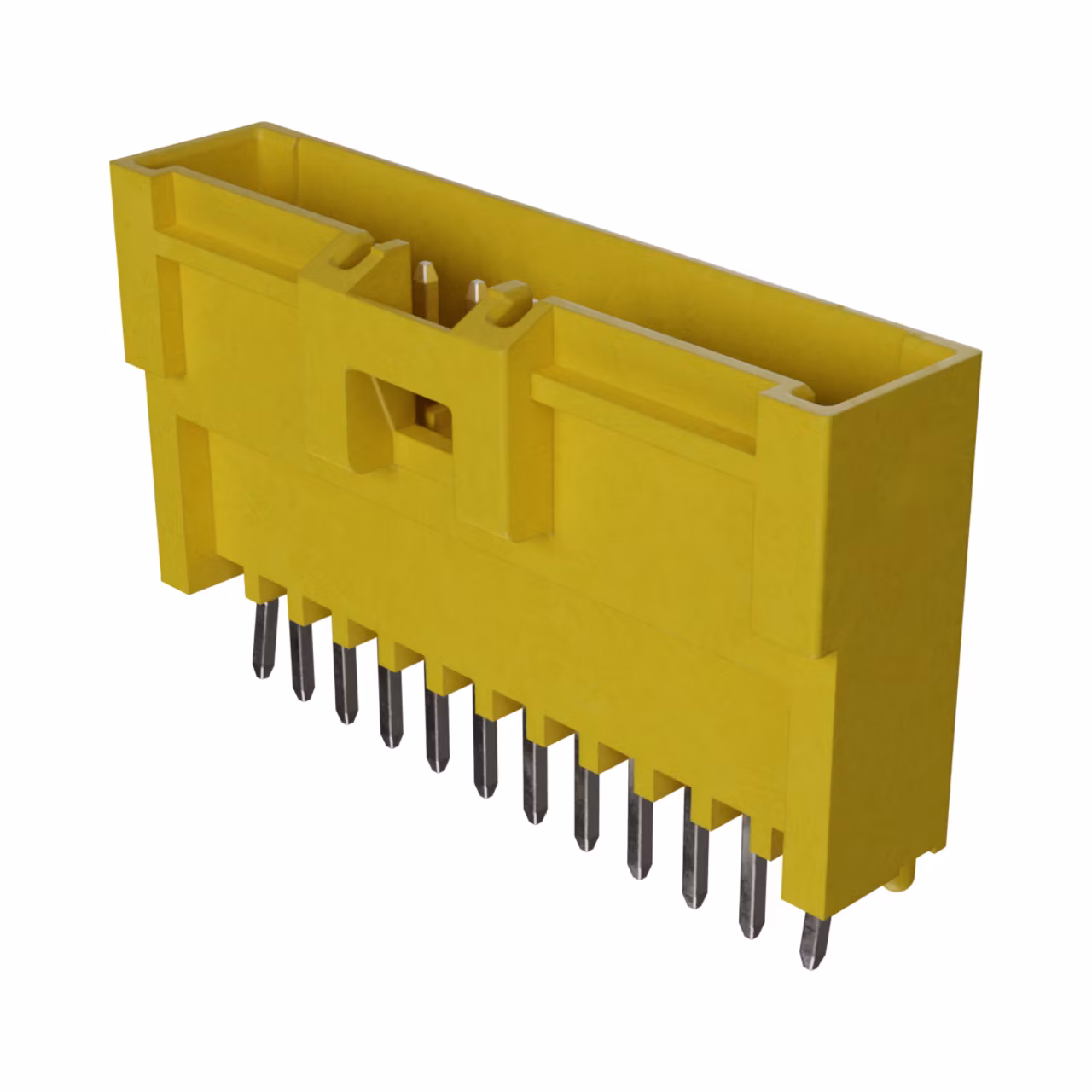 2.00mm Pitch MicroTPA Wire-to-Board Header, Vertical, High Wall Type, Kinked PC Tail, with Inner Positive Lock, 12 Circuits, Yellow for sale