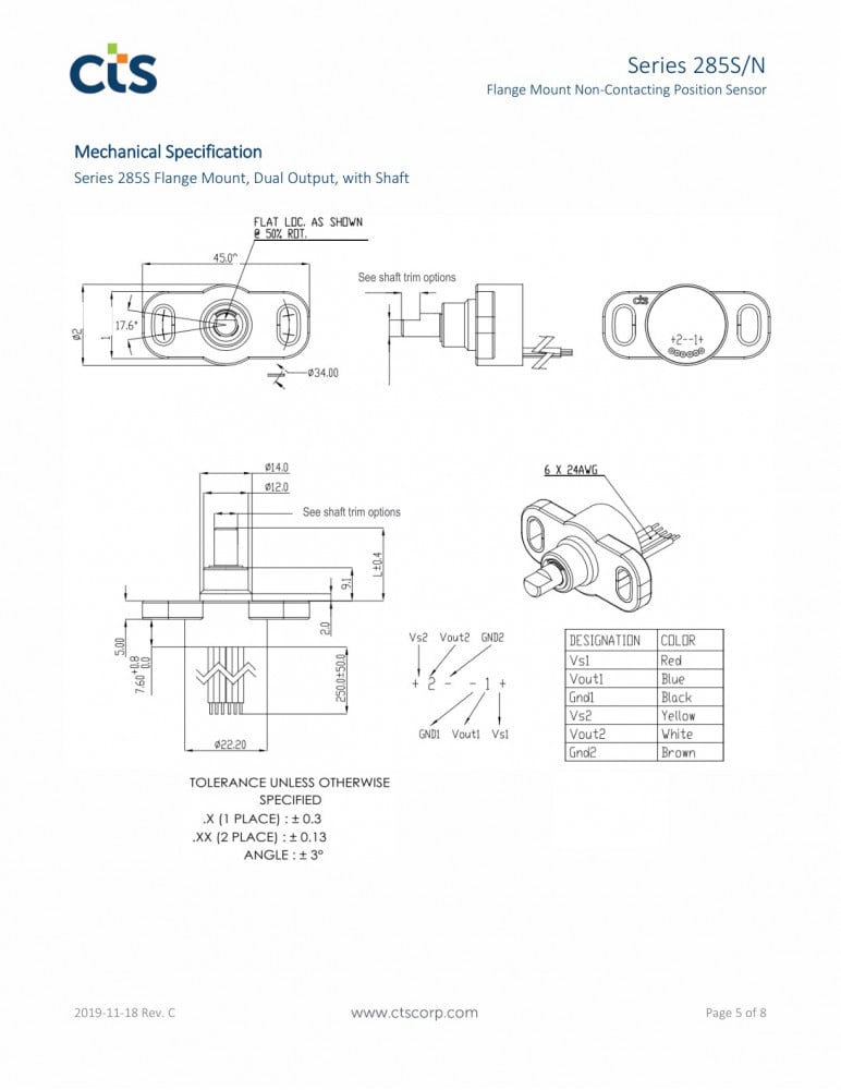 CTS Series 285S/N datasheet page 5