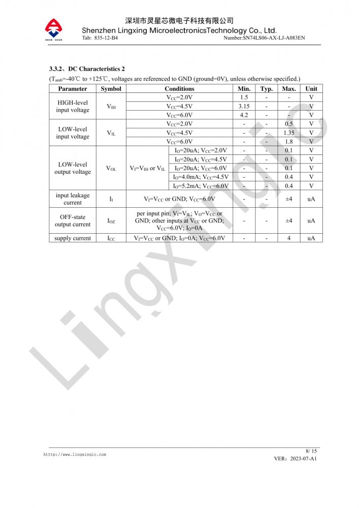 SN74LS06N(LX) datasheet page 8