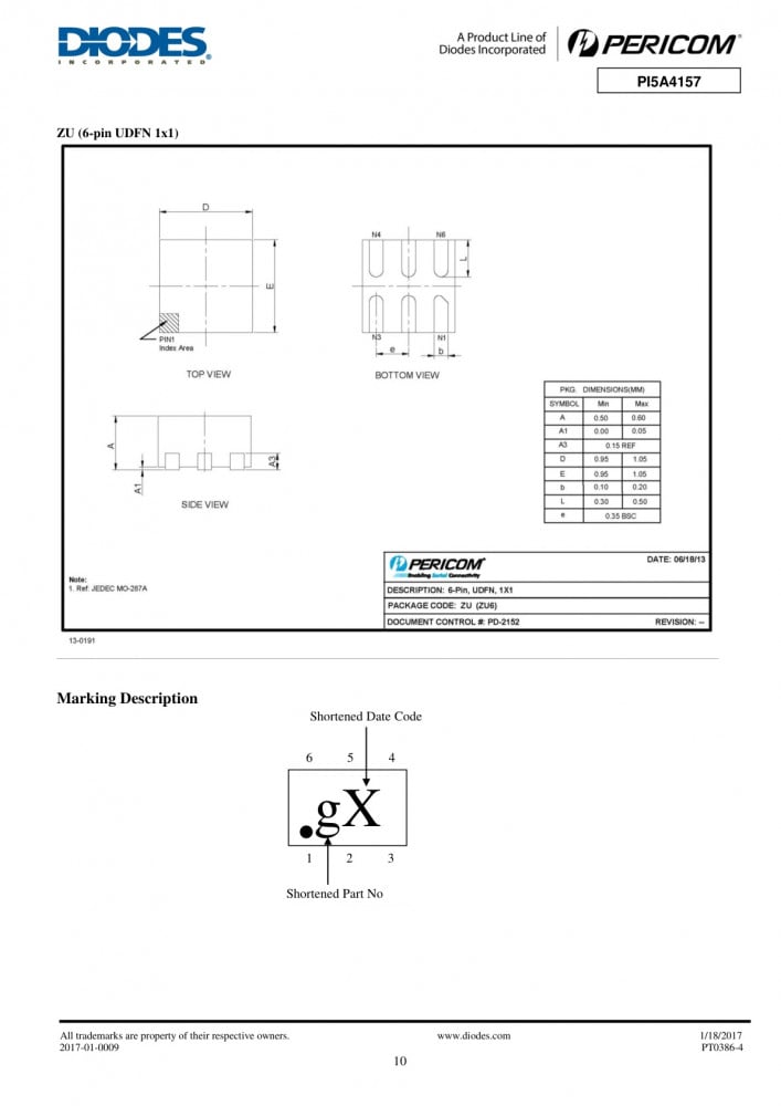 PI5A4157 datasheet page 10