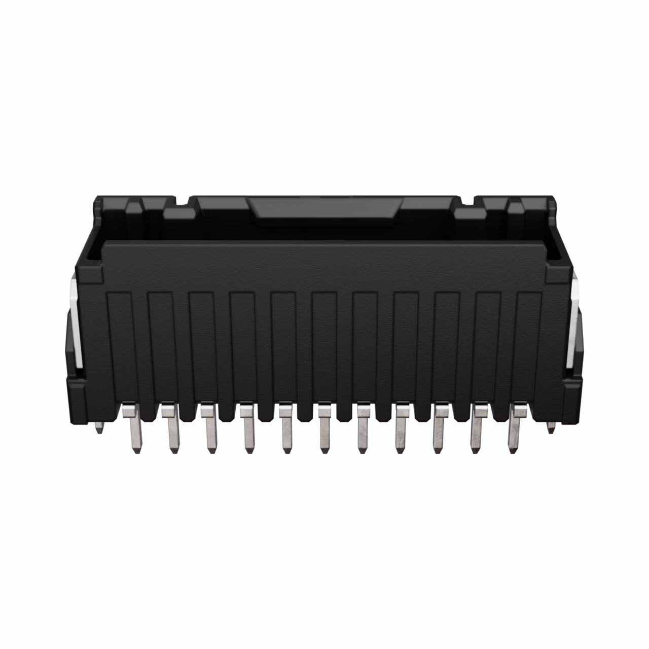 Micro-One Wire-to-Board Header, Vertical, 2.00mm Pitch, Single Row, Glow-Wire Capable, Through Hole, 11 Circuits, Tin-Bismuth Plating, Black, with Potting Capability for sale