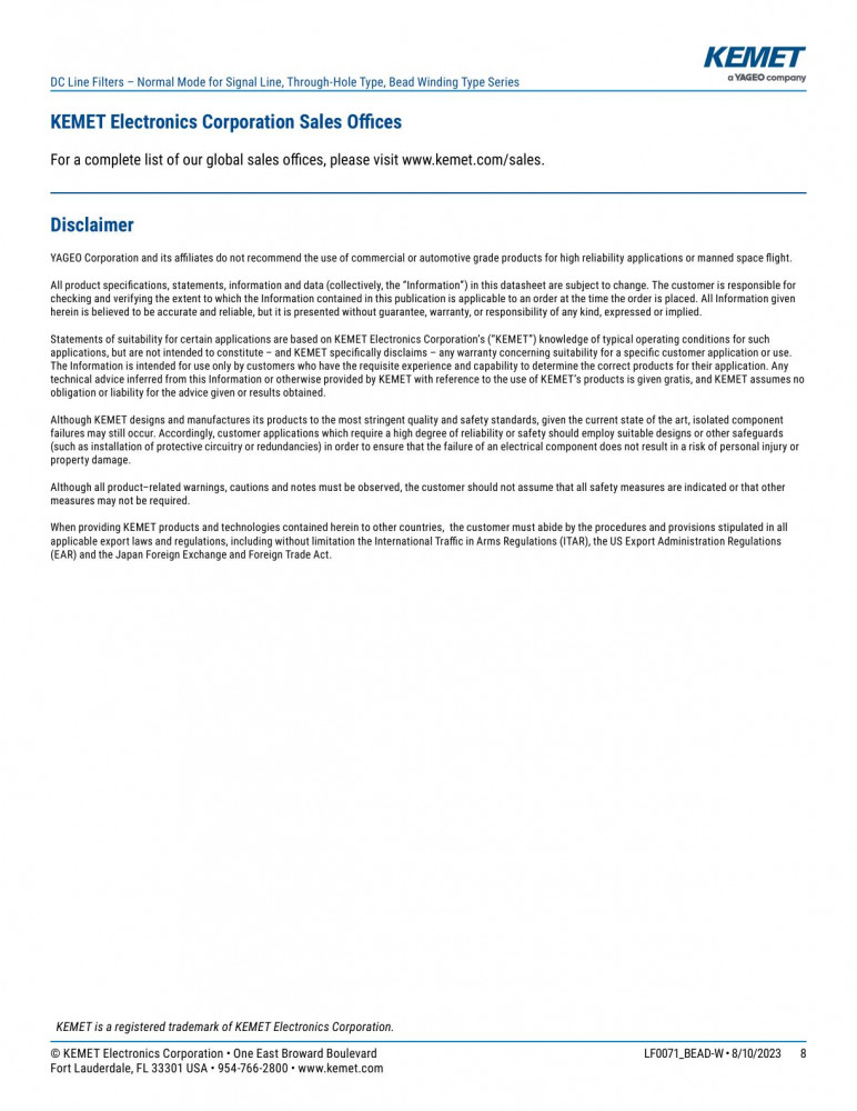 KEMET B-4 datasheet page 8