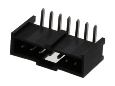 C-Grid III PCB Header, 2.54mm Pitch, Through Hole, Dual Row, Vertical, Shrouded, 2.90mm Tail Length, 12 Circuits (void at circuit 12), 0.38µm Gold (Au) Plating