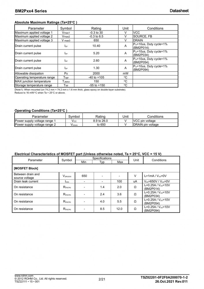BM2P054 technical document page 2