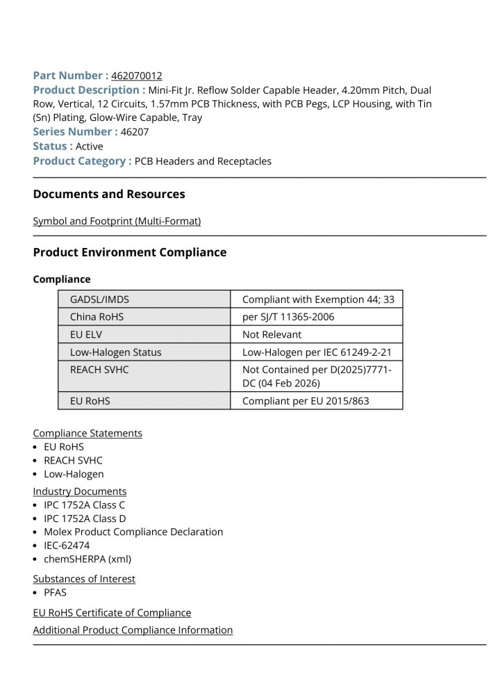 462070012 technical document preview, page 1