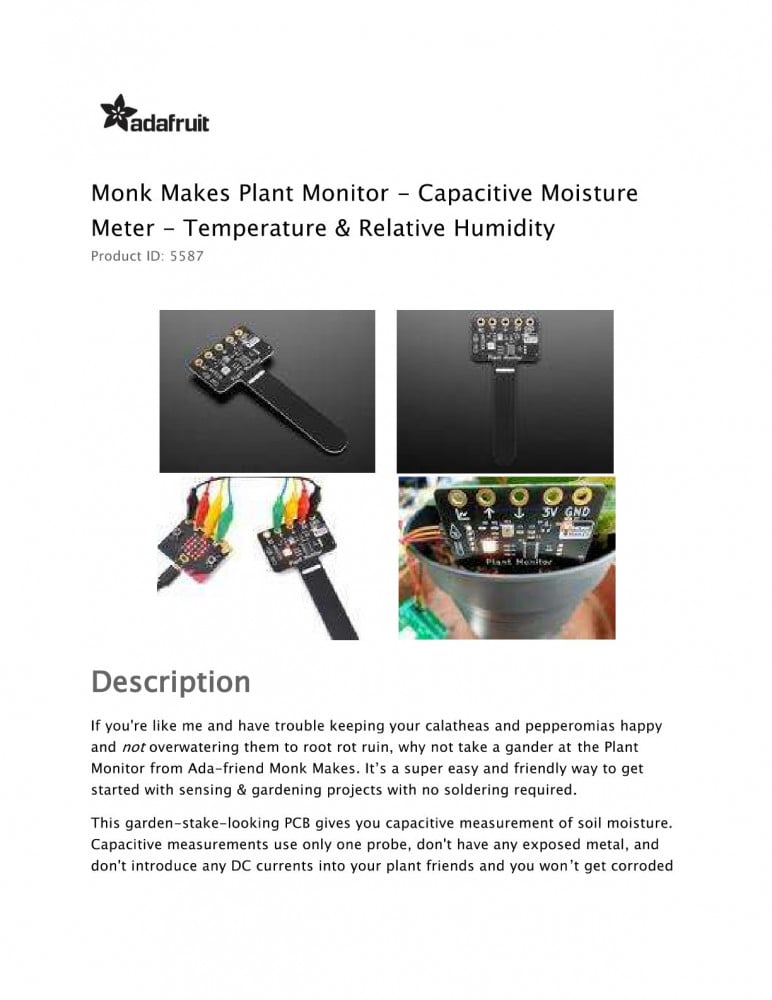 Adafruit 5587 technical document page 1