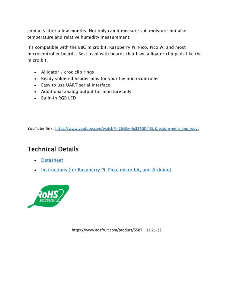 Adafruit 5587 technical document page 2
