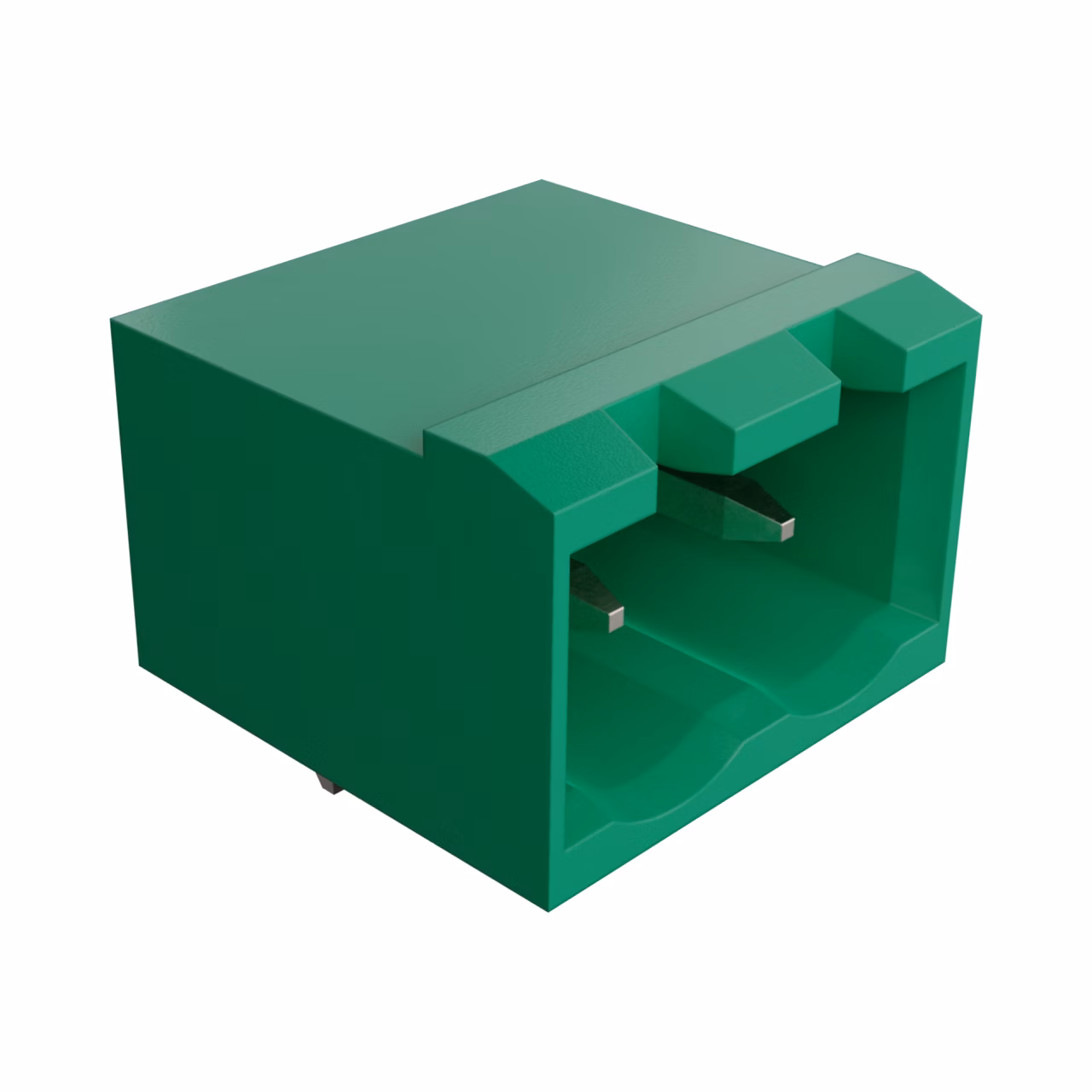 5.08mm Pitch Eurostyle Right-Angle PCB Header, Green Housing, 2 Circuits for sale