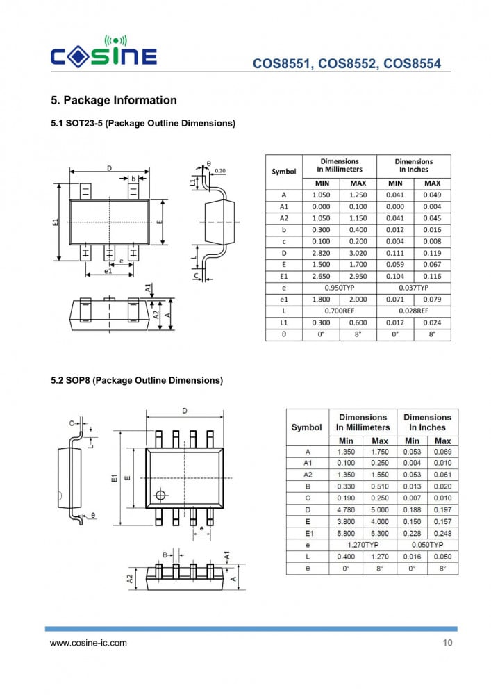 COS8554SR datasheet page 10