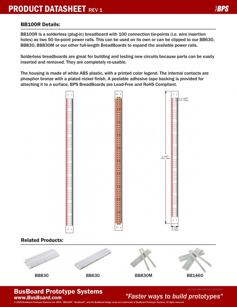 BB100R product documentation image, page 2