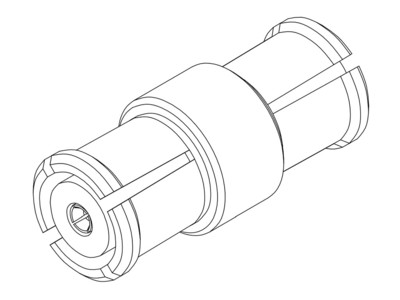 SMP Jack-to-SMP Jack Adapter, Straight, 8.00mm Length, 0.75µm Gold (Au) Plating, Tray, 50 Ohms