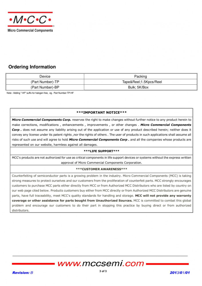 SDB157-TP datasheet page 3