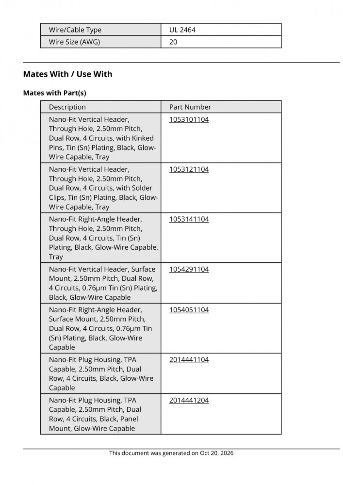 Product document image 3 for MOLEX 2451300430