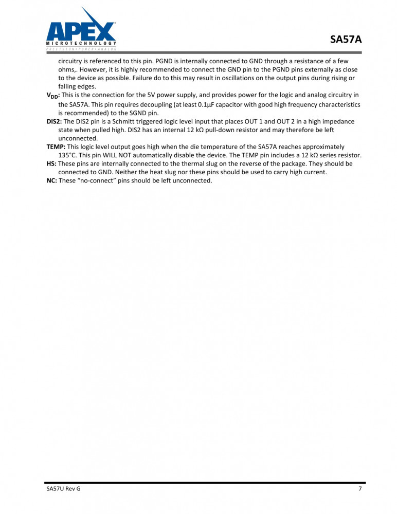 SA57AHU datasheet page 7