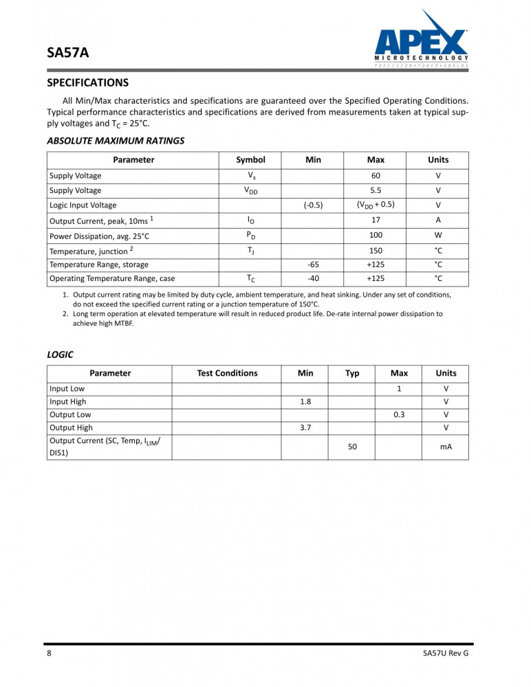 SA57AHU datasheet page 8