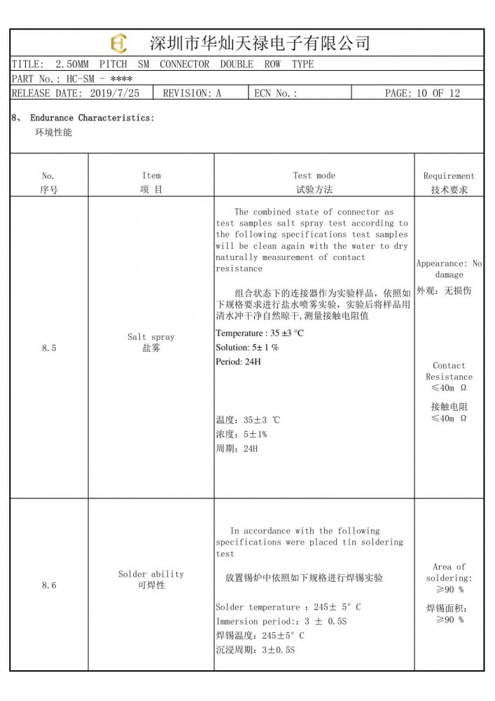 HC-SCN-T-05 specification page 10