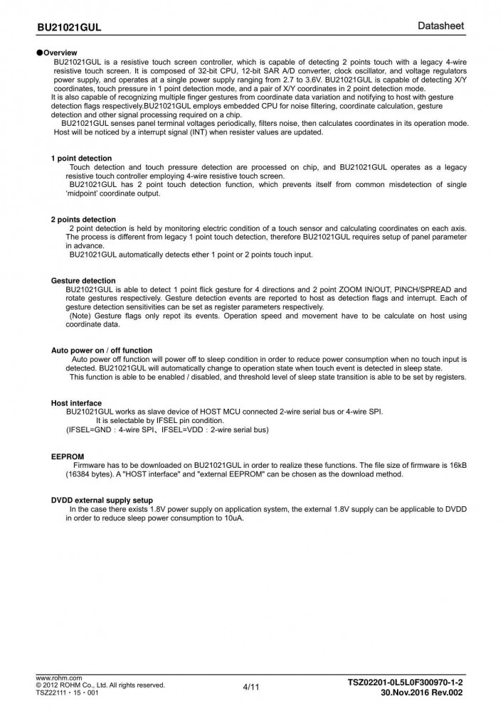 BU21021GUL-E2 datasheet page 4