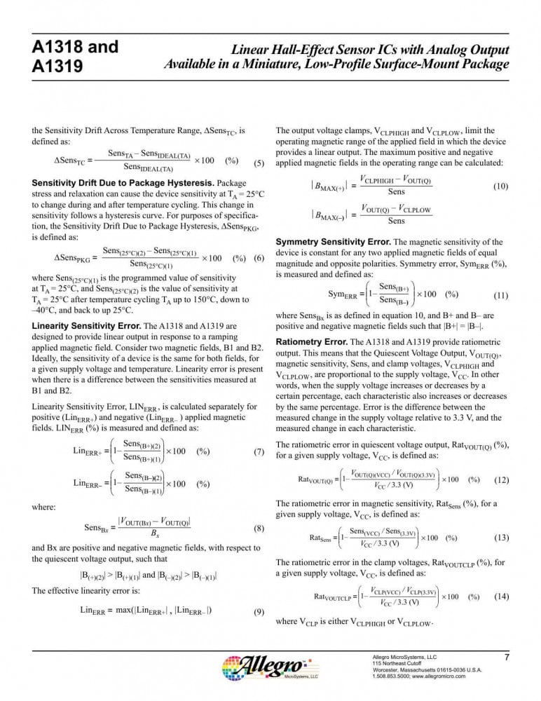 A1319 datasheet page 7