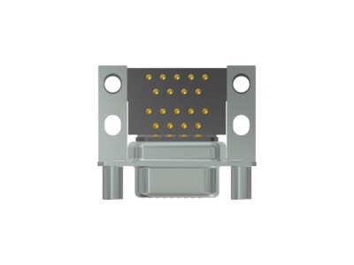 D-SUB Dual Port • Dual port 9-pos. / 9-pos. • Dual port socket upper / Socket bottom • Solder pin angled .625