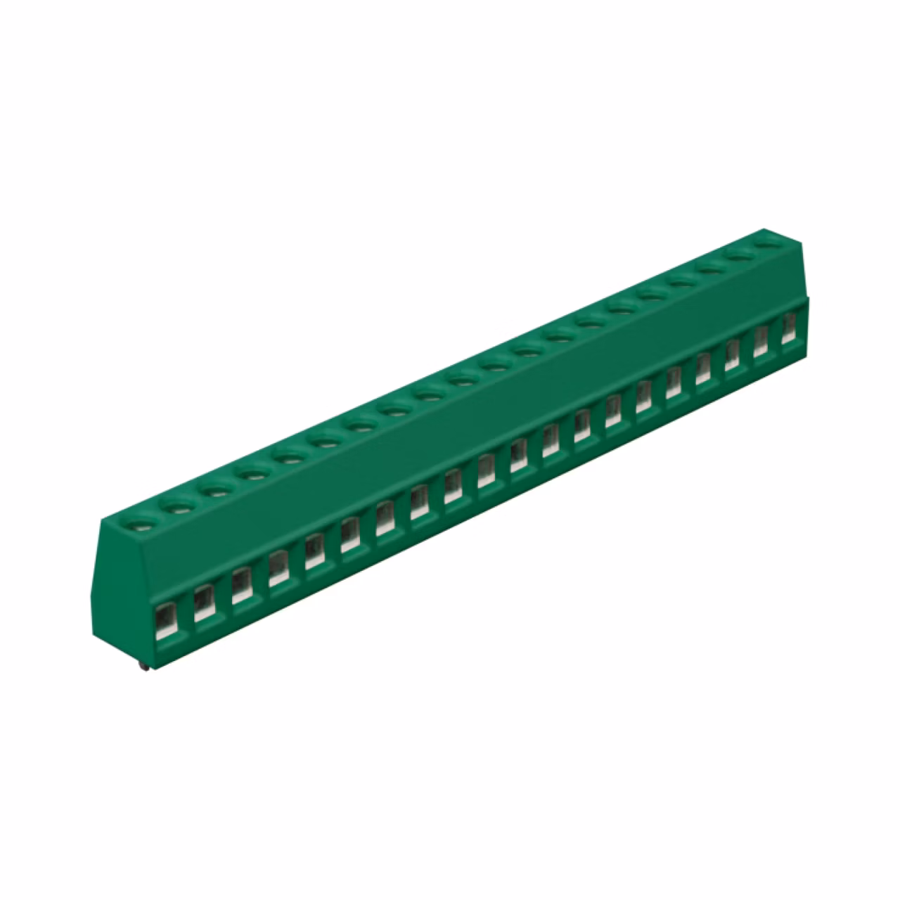 5.08mm Pitch Eurostyle Vertical Fixed Mount PCB Terminal Block, Green Housing, 20 Circuits for sale