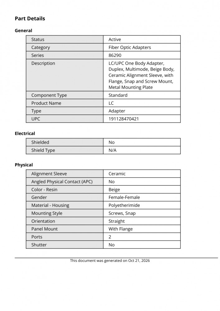 MOLEX 885362217 product drawing preview, page 2