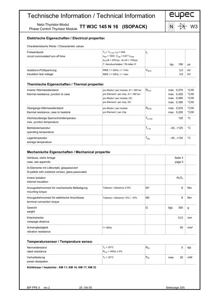 TTW3C145N16LOF datasheet page 2