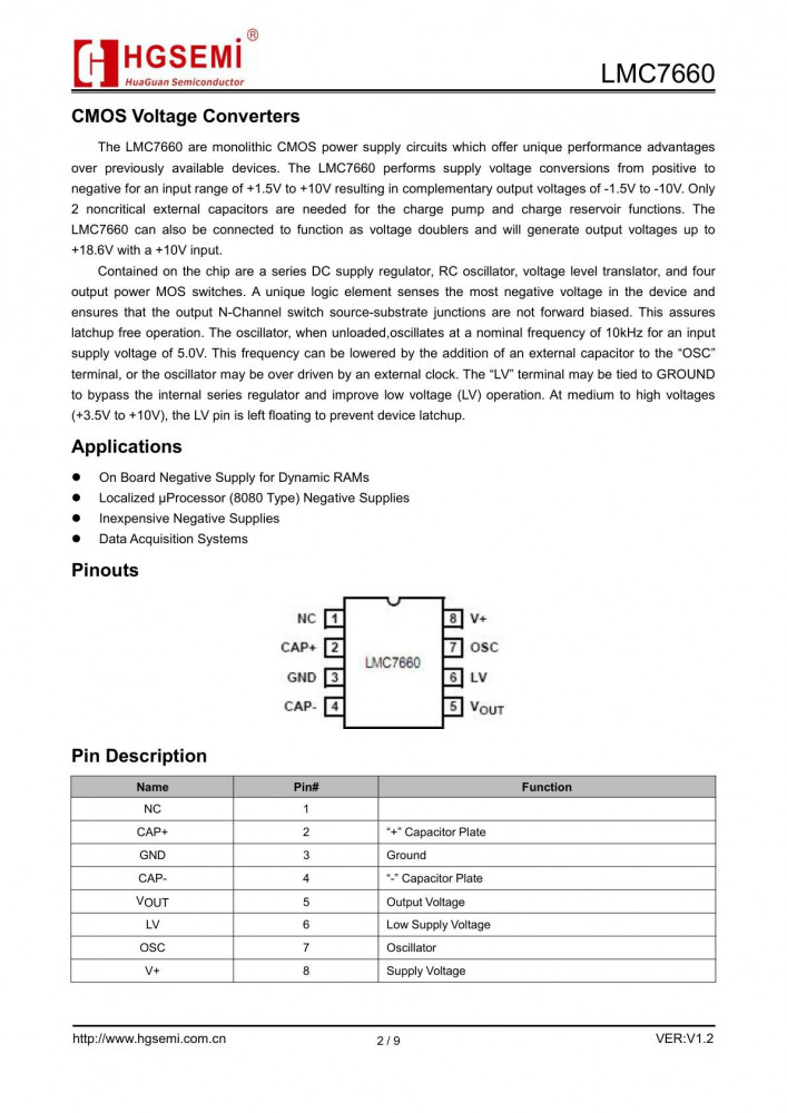 LMC7660M/TR datasheet page 2
