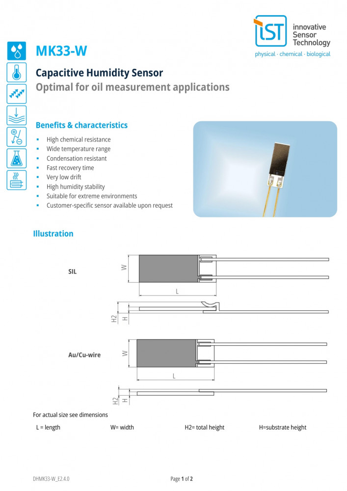 MK33 datasheet page 1