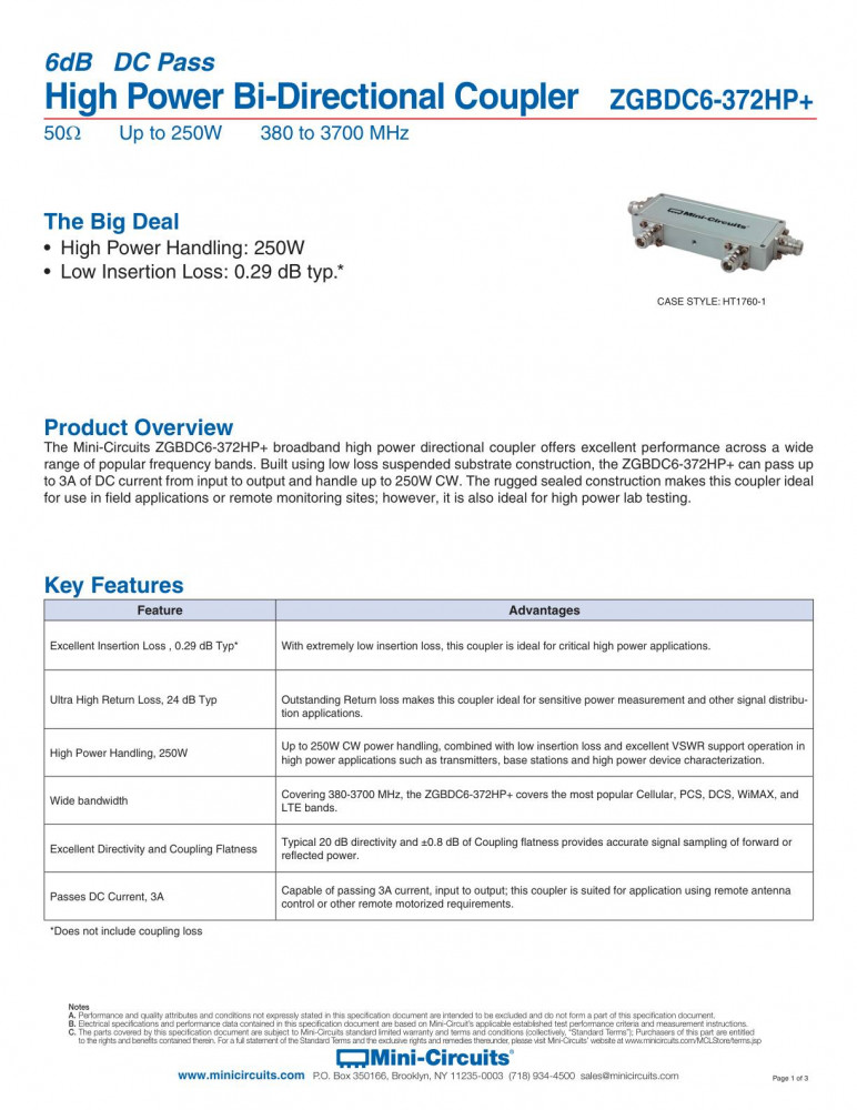 ZGBDC6-372HP+ product overview and key features