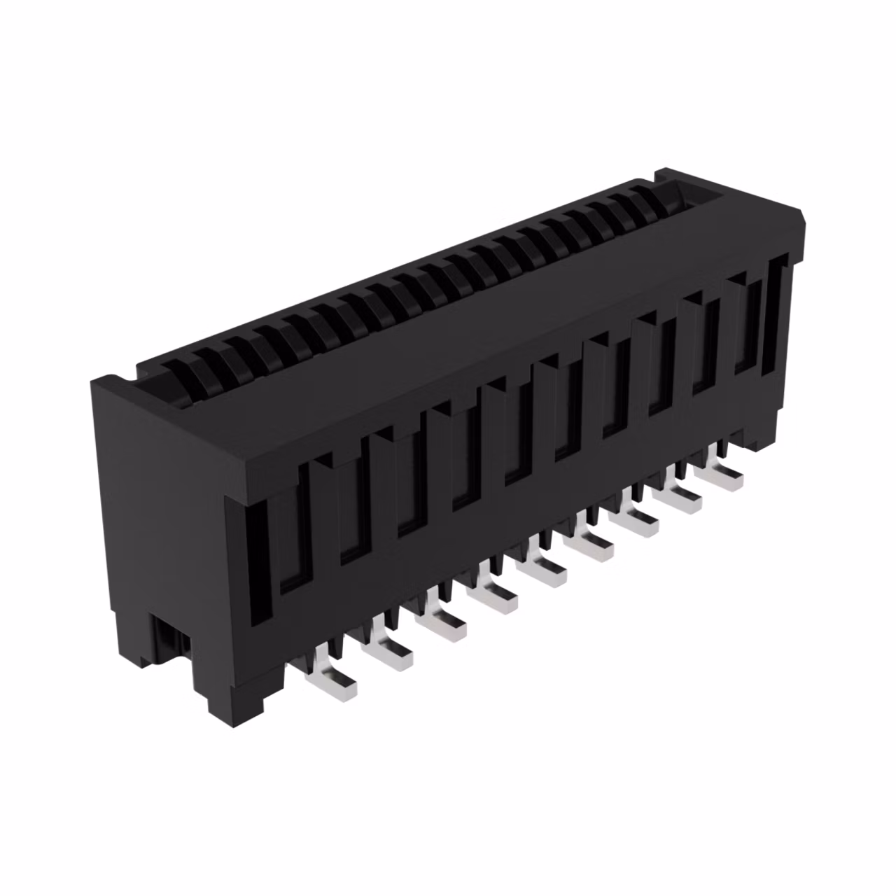 Easy-On FFC/FPC Connector, 0.50mm Pitch, Surface Mount, Vertical, Non-ZIF, Standard Footprint, Tin Bismuth Plating, Short Terminal Type, Black, 19 Circuits for sale