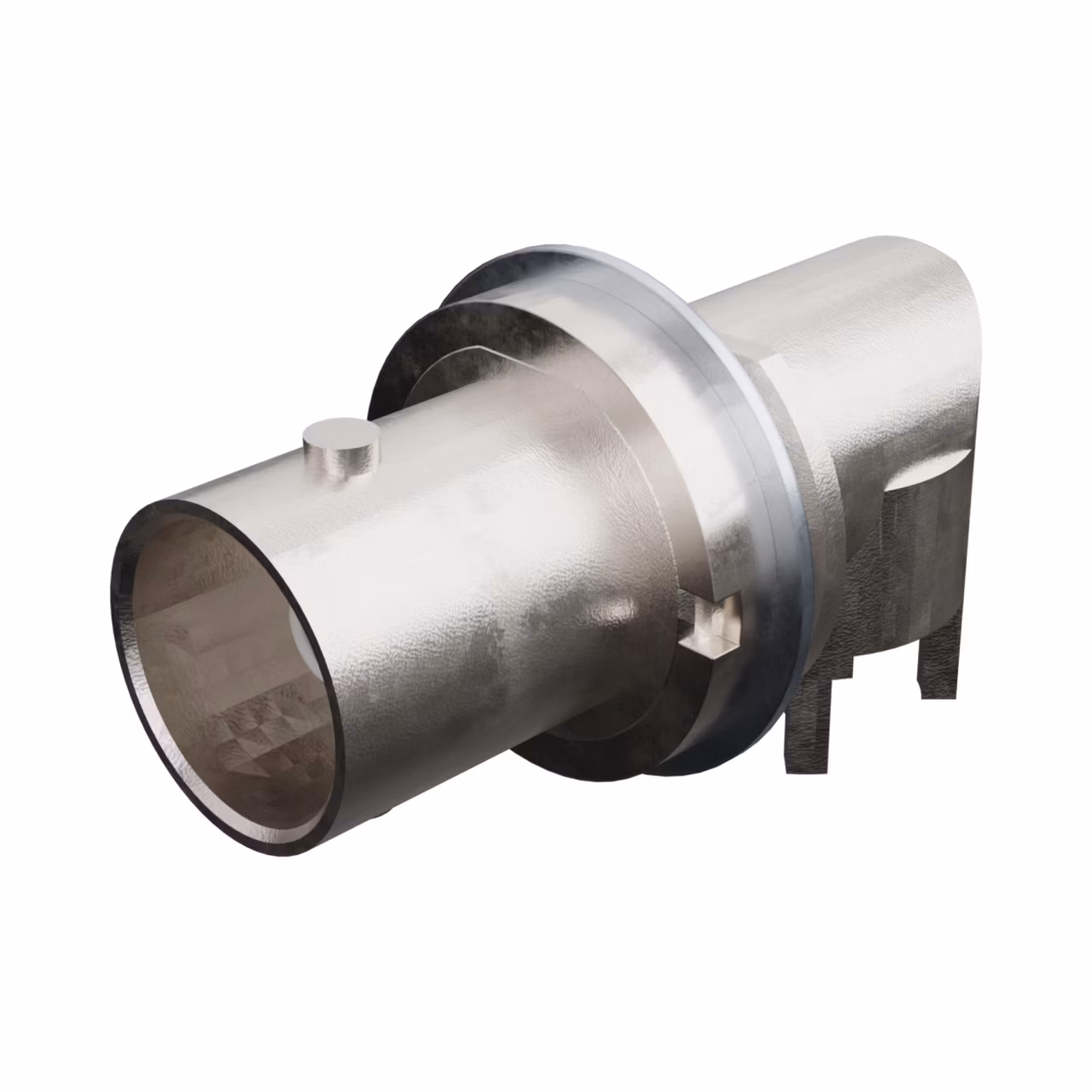 BNC Jack, Right-Angle, Bulkhead Receptacle, PCB, Through Hole, with Washer and Low Profile Jam Nut, 0.25µm Gold (Au), 3 GHz, Tray, 75 Ohms for sale