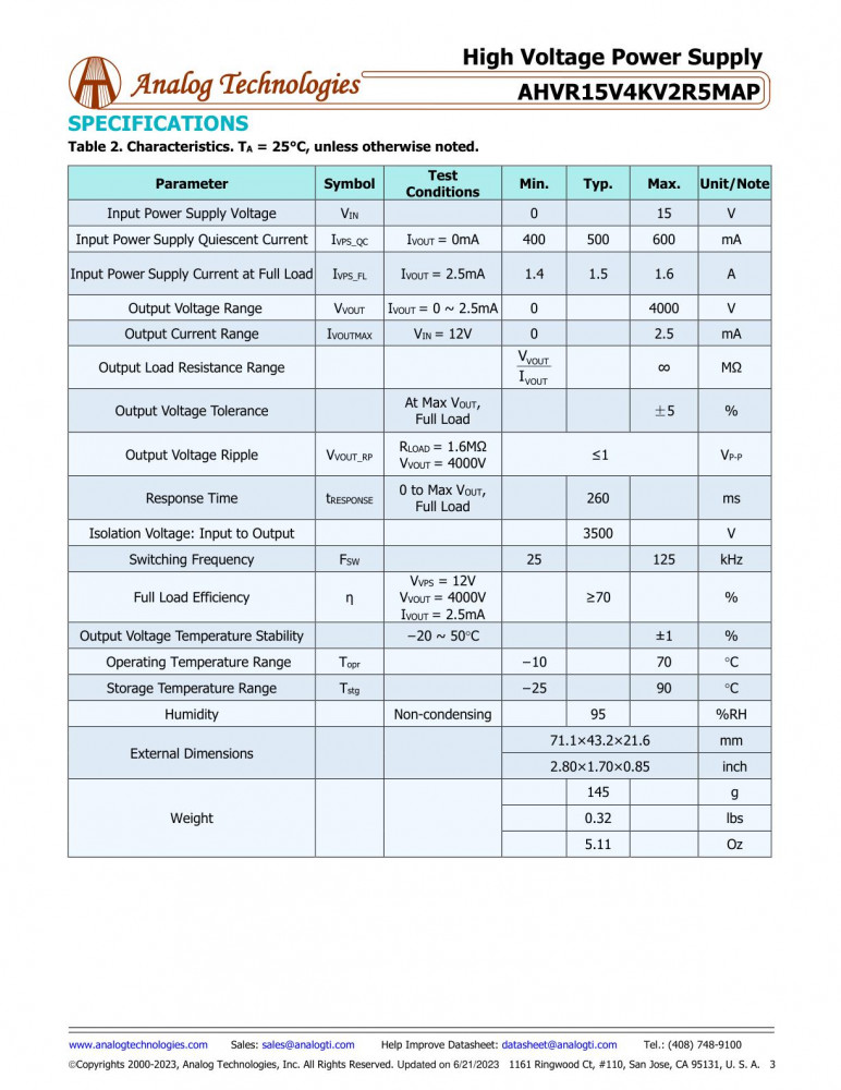 AHVR15V4KV2R5MAP datasheet page 3