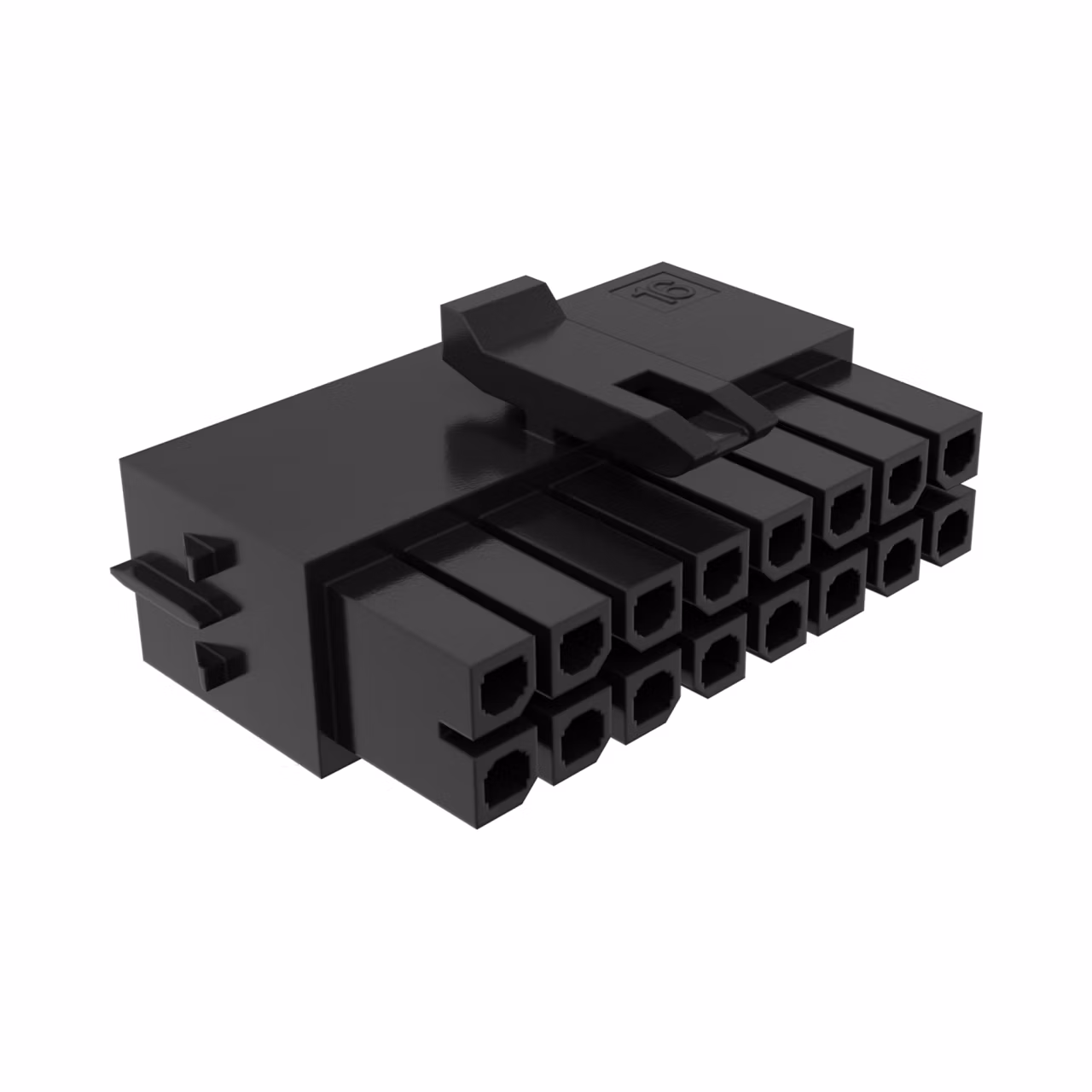 Micro-Fit+ Receptacle Housing, Dual Row, 12 Circuits, UL 94V-0, Low-Halogen, Black