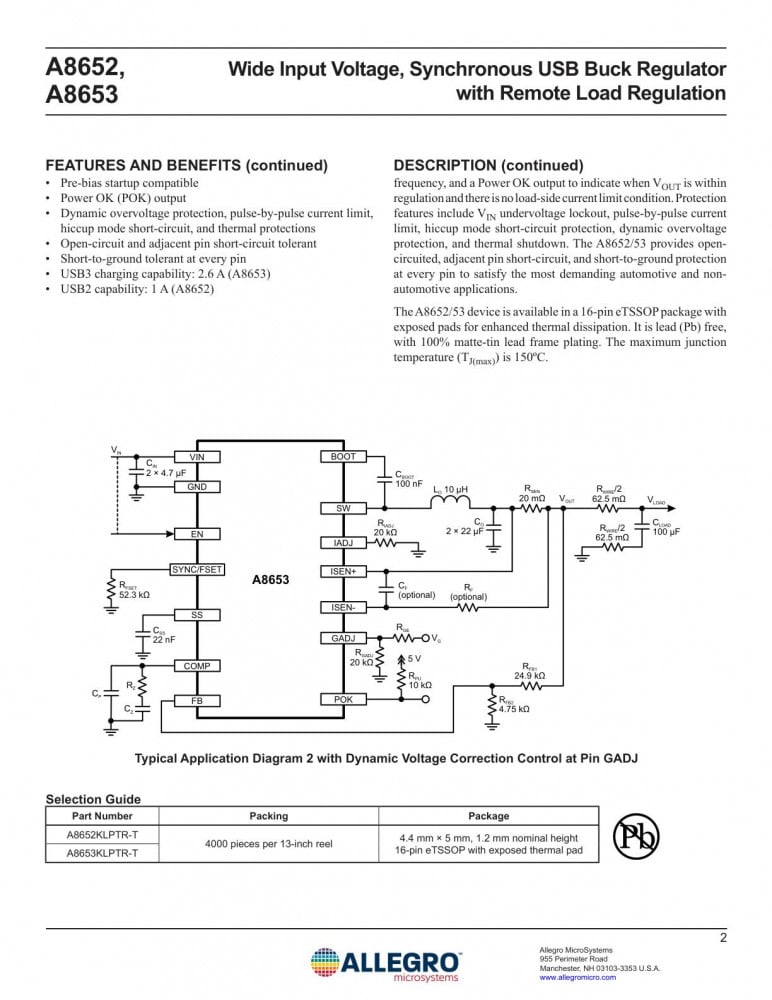 A8653KLPTR-T datasheet page 2
