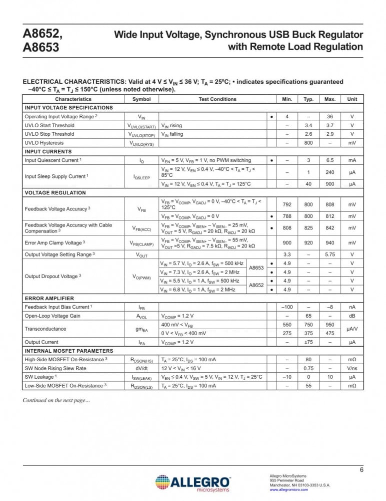 A8653KLPTR-T datasheet page 6