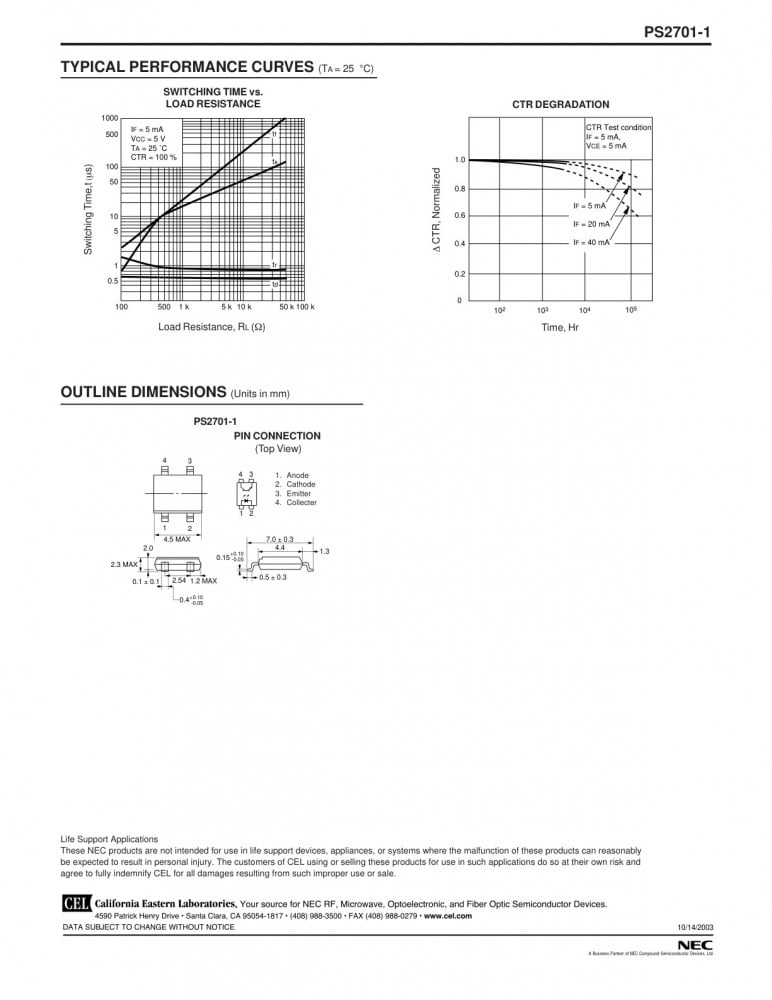 PS2701-1 datasheet page 4